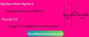 Big Ideas Math Algebra 1 Student Journal 1st Edition Chapter 3 Graphing ...